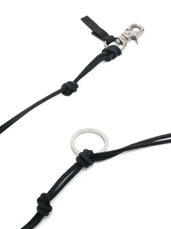 Our Legacy Ladon Leather Keyring - Black