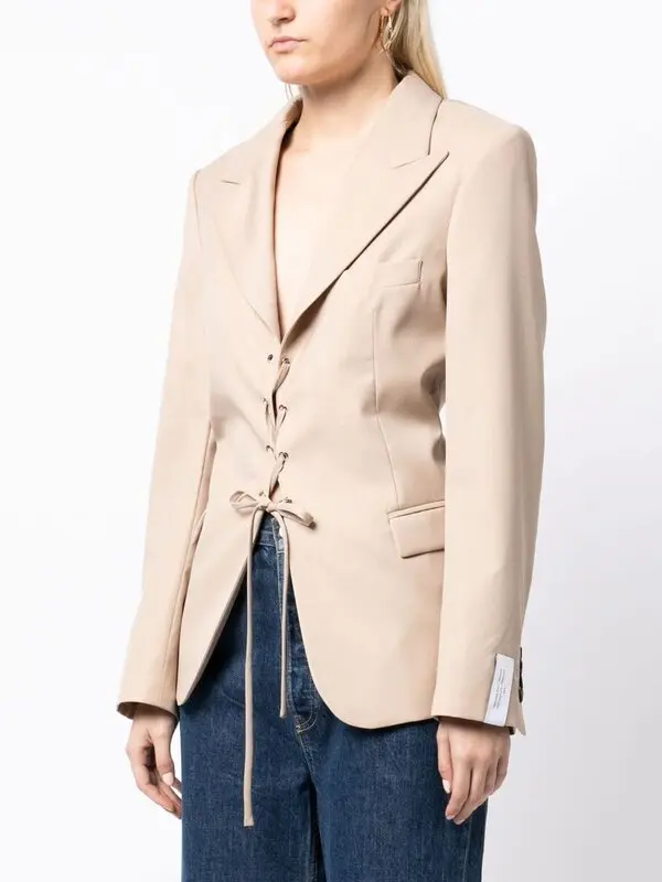 Rokh Laced Open Back Tailored Blazer