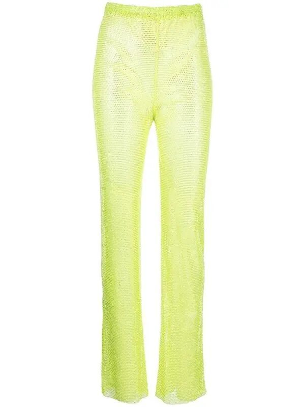 SANTA BRANDS Rhinestone-embellished Straight Trousers - Green