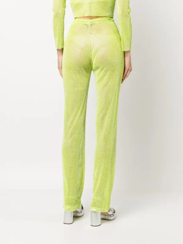 SANTA BRANDS Rhinestone-embellished Straight Trousers - Green
