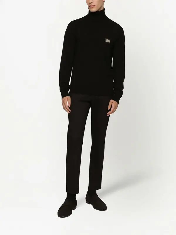 Dolce & Gabbana Roll-neck Wool Jumper - Black