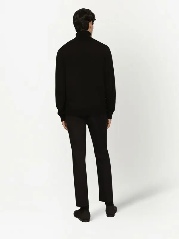 Dolce & Gabbana Roll-neck Wool Jumper - Black