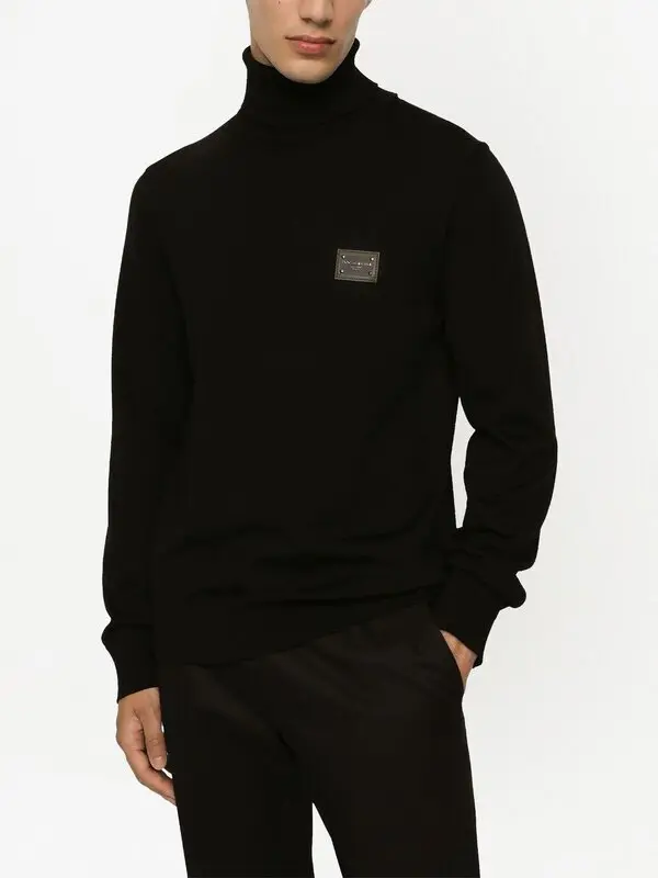 Dolce & Gabbana Roll-neck Wool Jumper - Black