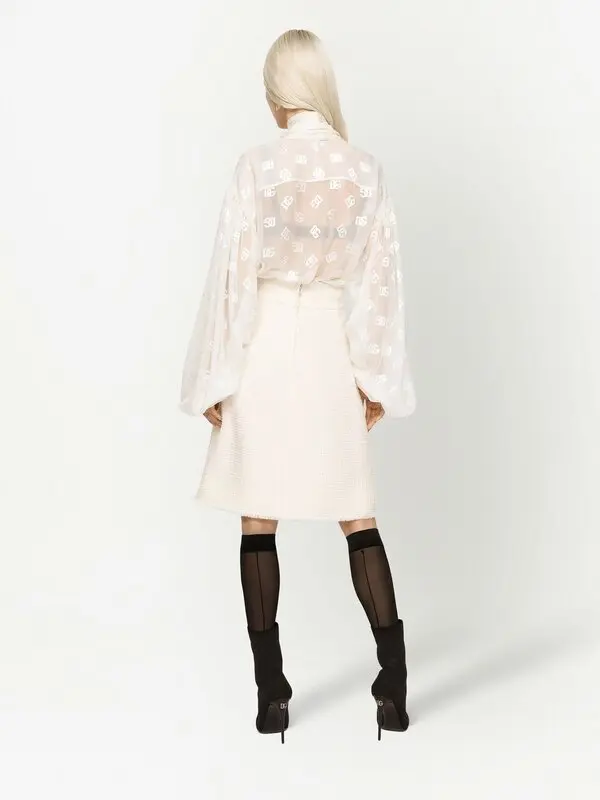 Dolce & Gabbana Logo-jacquard Blouse - White