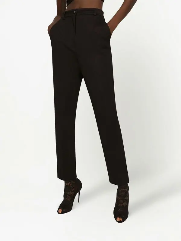 Dolce & Gabbana Milano-rib Tapered-leg Trousers