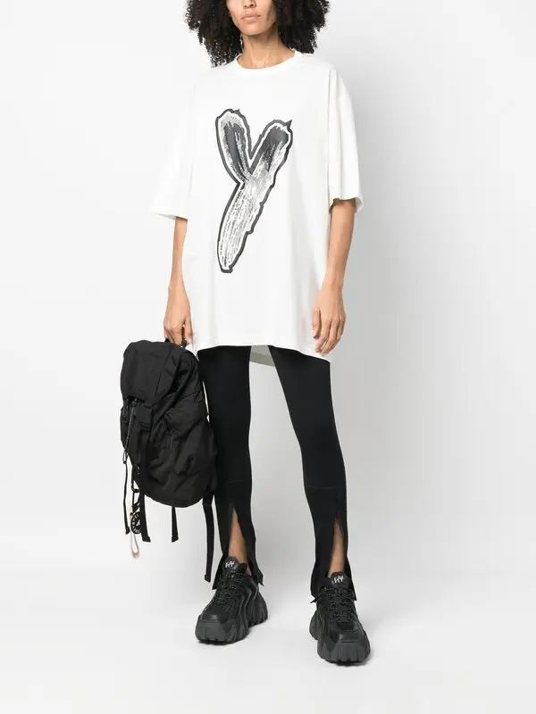 Y3 Logo-print Crew Neck T-shirt