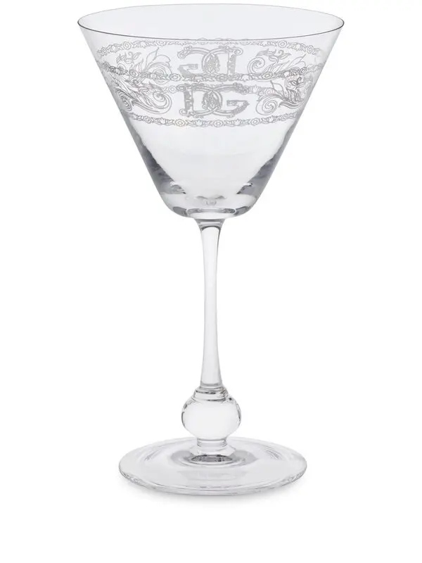 Dolce & Gabbana Logo-embossed Martini Glass - White