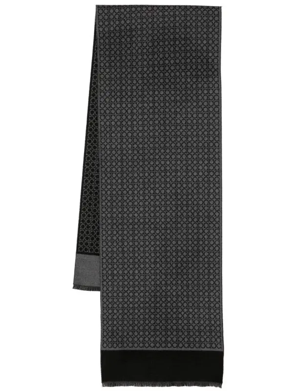 FERRAGAMO Branded Scarf - Grey