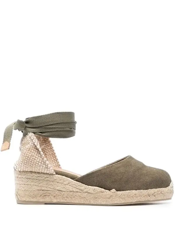 CastaÑer Wedge Cotton Espadrilles - Green