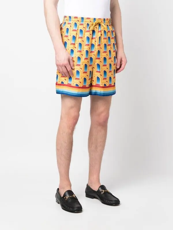 Casablanca L'arche De Jour Silk Shorts