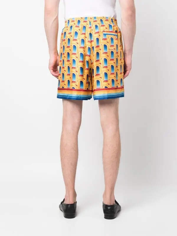 Casablanca L'arche De Jour Silk Shorts
