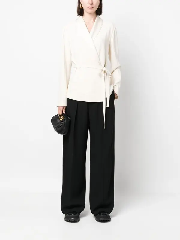 Aspesi Satin-trim Pleated Trousers