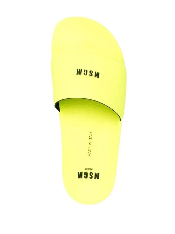 MSGM Logo-print Slides - Yellow