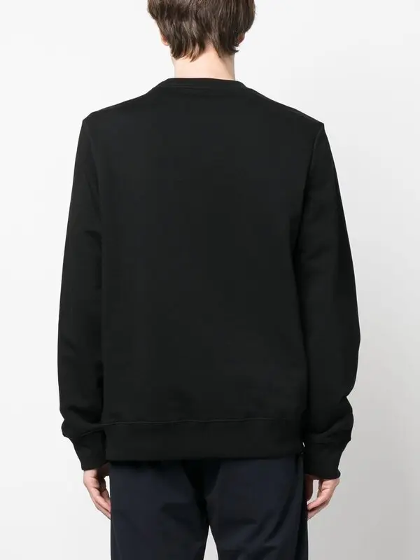 Paul Smith Zebra-logo Organic Cotton Sweatshirt - Black