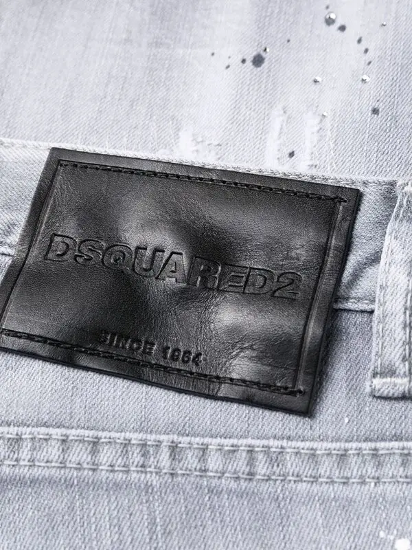 Dsquared2 Distressed Cropped Jeans - Grey