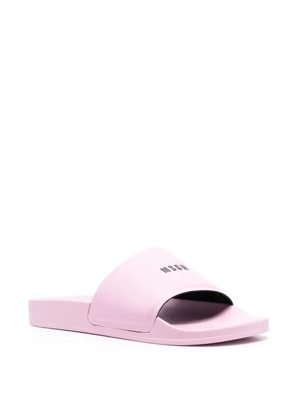 MSGM Logo-print Sliders - Pink