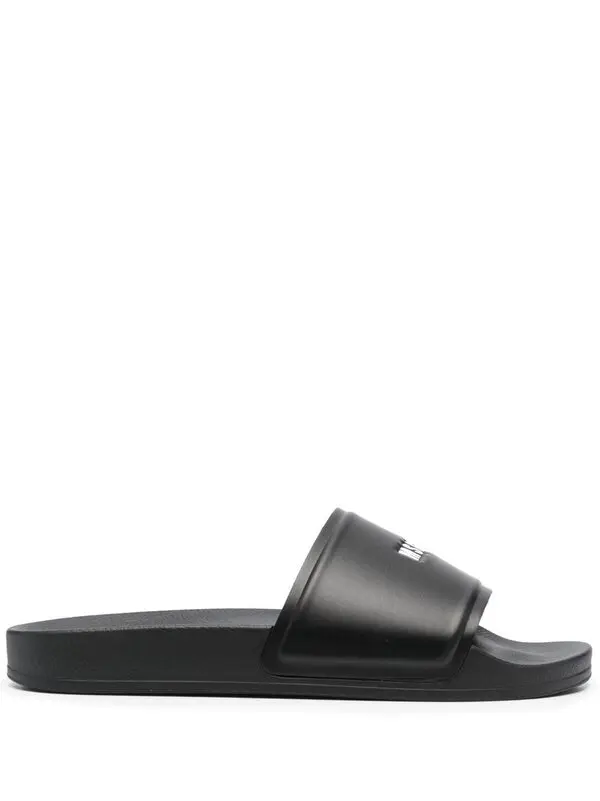 MSGM Logo-print Sliders - Black