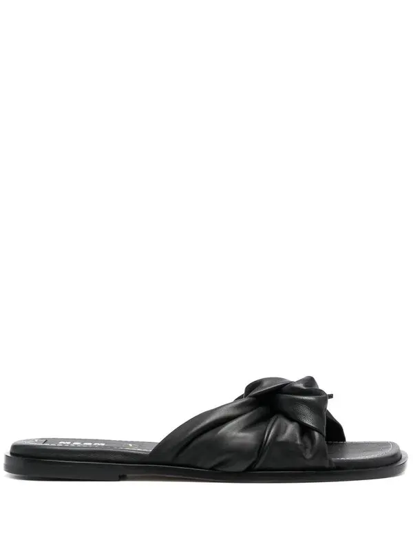 MSGM Knot-strap Leather Sandals