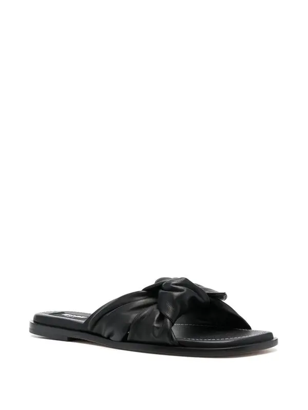 MSGM Knot-strap Leather Sandals