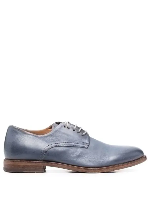 Moma Faded Leather Brogues - Blue