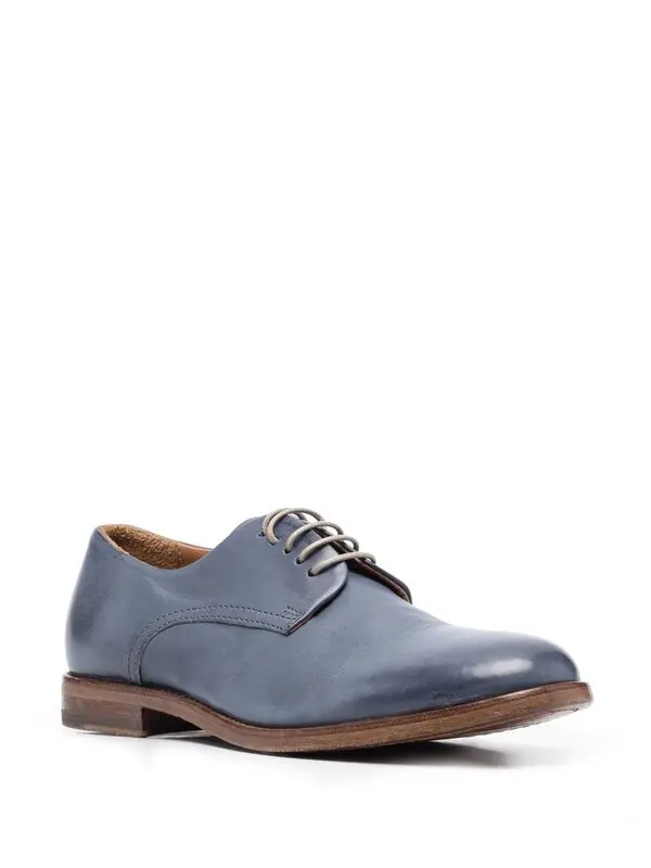 Moma Faded Leather Brogues - Blue