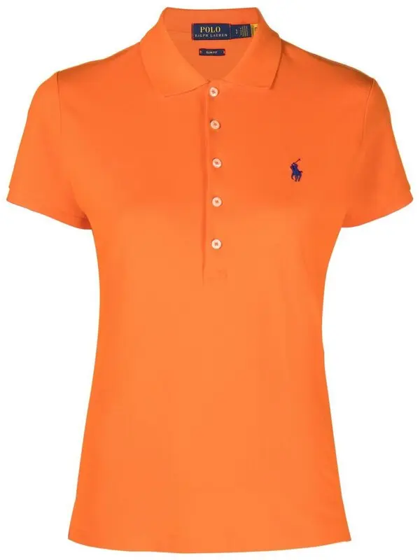 Polo Ralph Lauren Logo-embroidered Slim-fit Polo Shirt - Orange