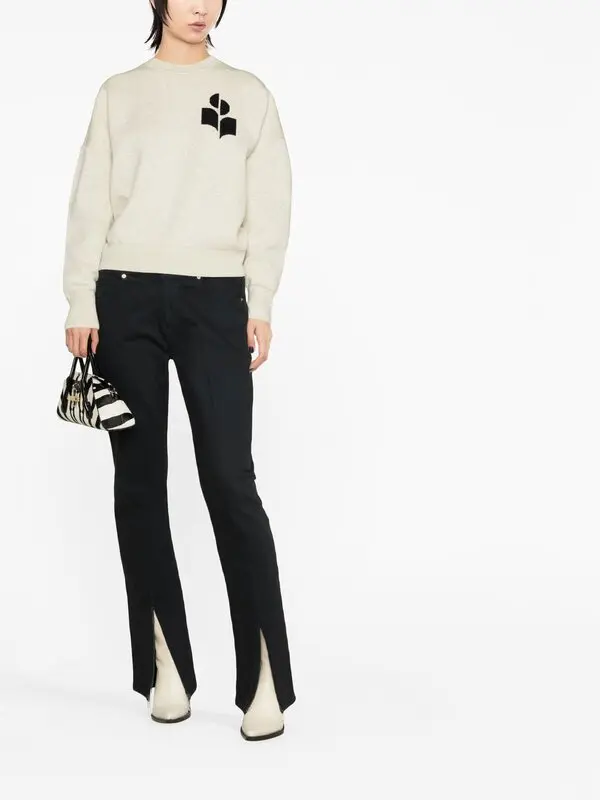 MARANT ETOILE Atlee Intarsia-knit Jumper - Grey