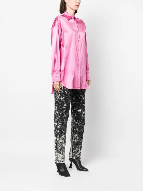 TOM FORD Pointed-collar Button-up Shirt - Pink