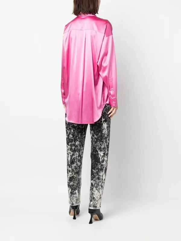 TOM FORD Pointed-collar Button-up Shirt - Pink