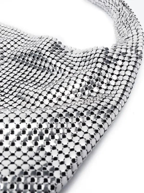 Rabanne Pixel Metallic Tote - Silver