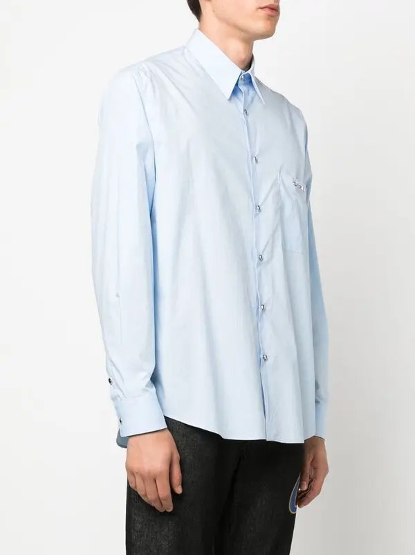 Roberto Cavalli Logo-plaque Cotton Shirt