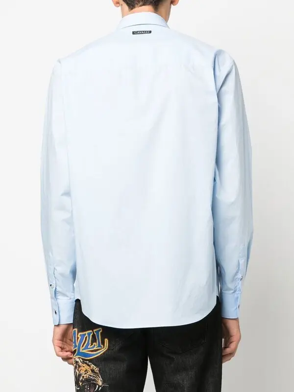 Roberto Cavalli Logo-plaque Cotton Shirt