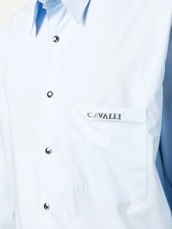 Roberto Cavalli Logo-plaque Cotton Shirt