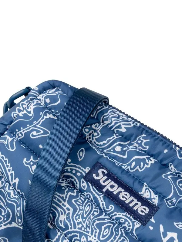 Supreme Puffer Logo-patch Crossbody Bag - Blue