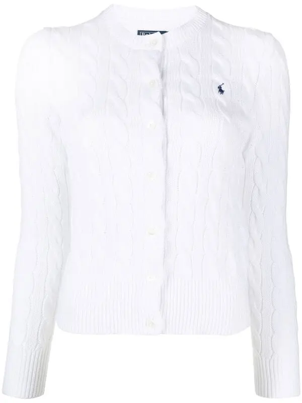 Polo Ralph Lauren Polo Pony Cable-knit Cardigan - White
