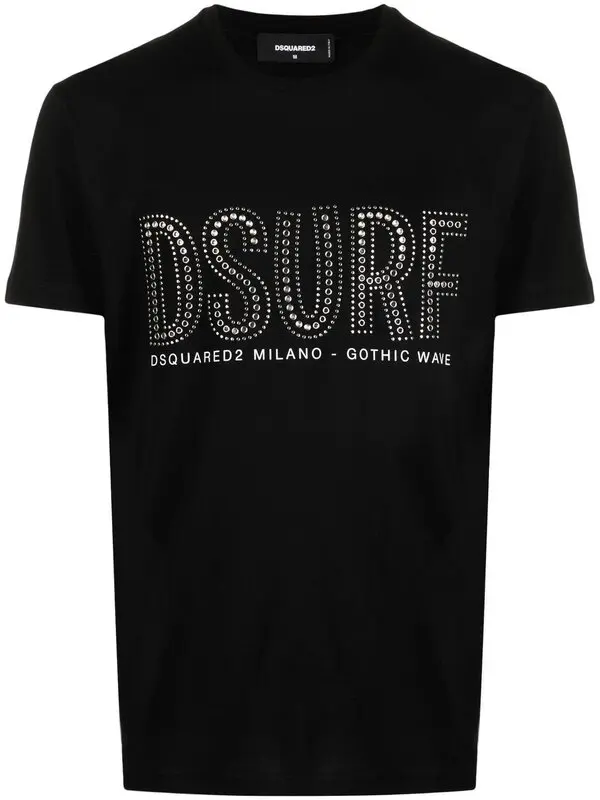 Dsquared2 Logo-studded Short-sleeve T-shirt - Black