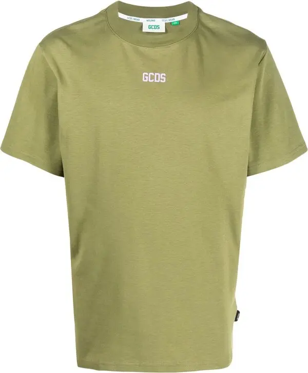 Gcds Logo-print Crew-neck T-shirt - Green