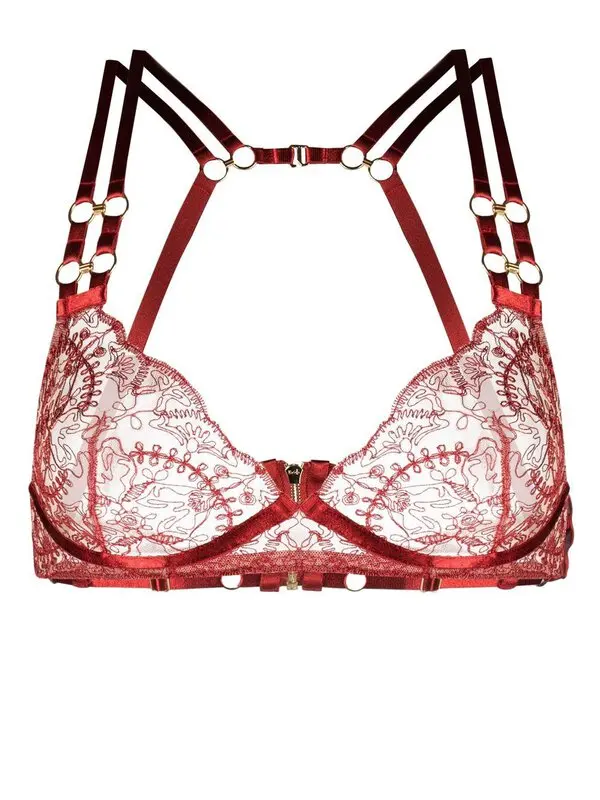 BORDELLE Cymatic Plunge Wire Bra - Red