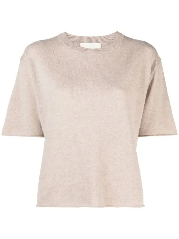 LISA YANG Cila Cashmere T-shirt - Neutrals
