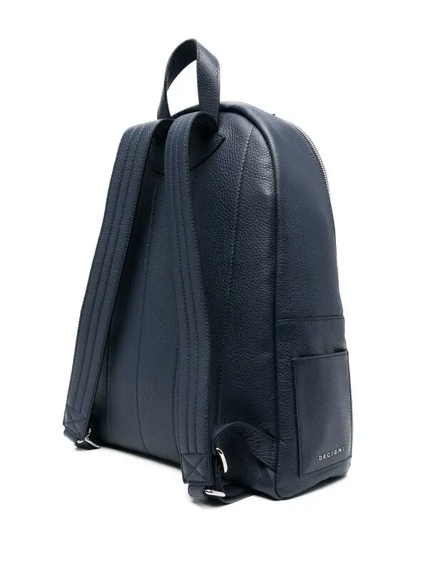 Orciani Logo Zipped Backpack - Blue