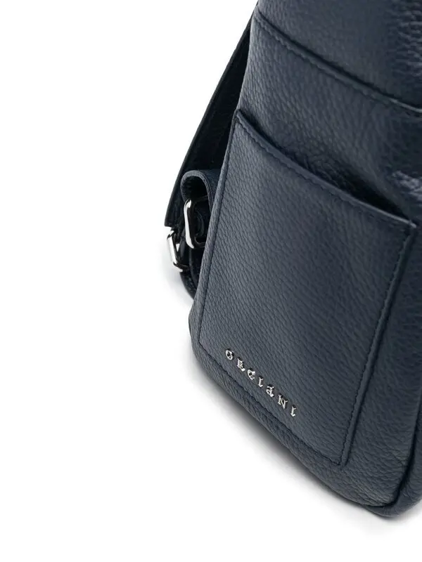 Orciani Logo Zipped Backpack - Blue
