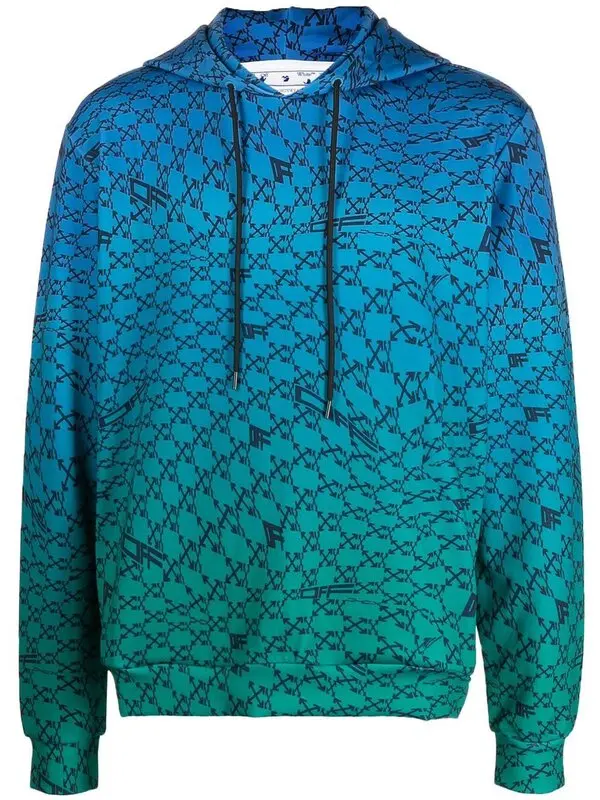 Off-White Arrows-print Ombré-effect Hoodie