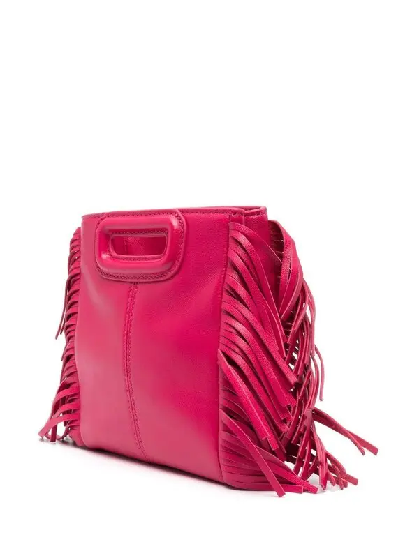 Maje M Fringed Crossbody Bag - Pink