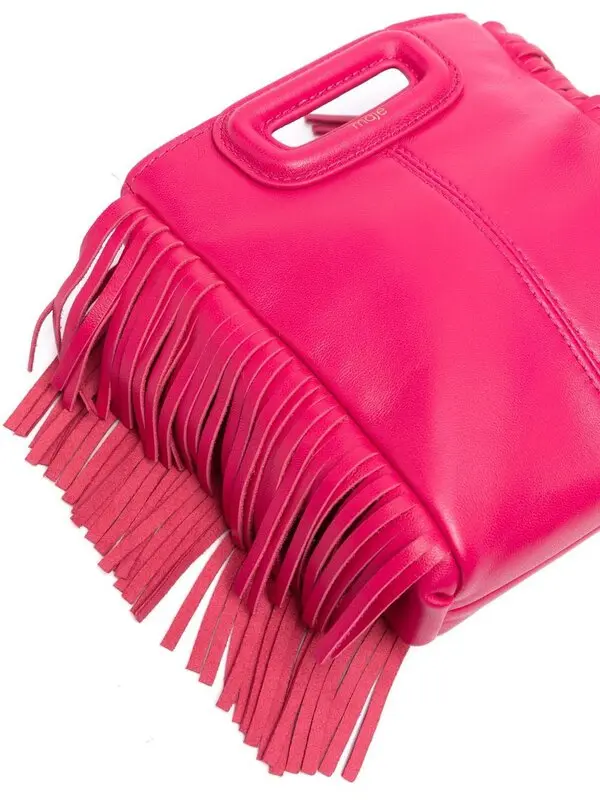 Maje M Fringed Crossbody Bag - Pink