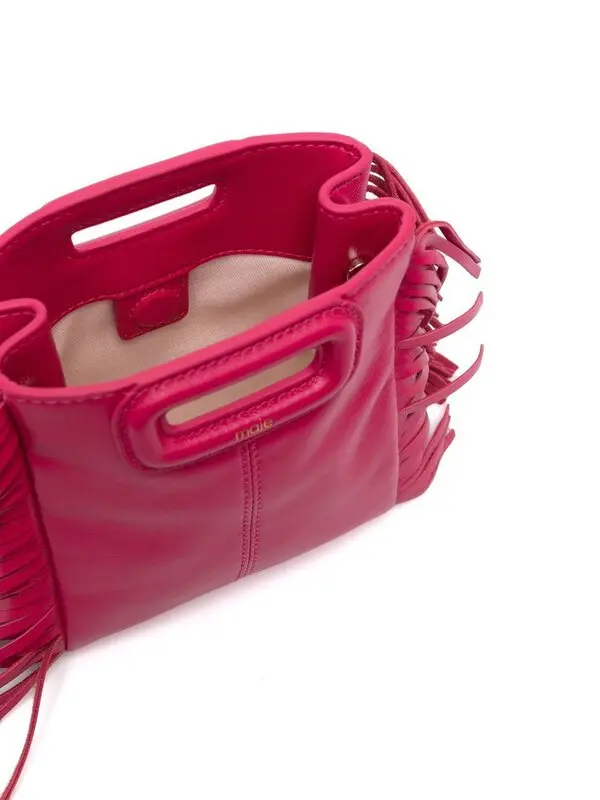 Maje M Fringed Crossbody Bag - Pink