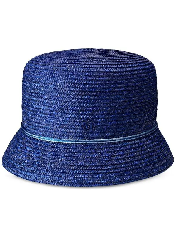 MAISON MICHEL Mini New Kendall Straw Cloche Hat - Blue