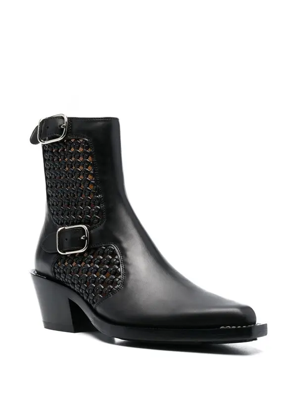 Chloé Panelled Leather Western Boots