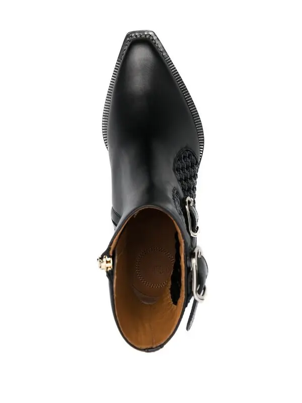 Chloé Panelled Leather Western Boots