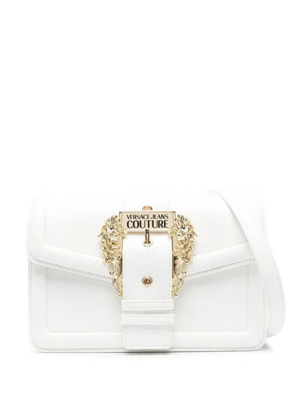 Versace Logo Plaque Crossbody Bag - White