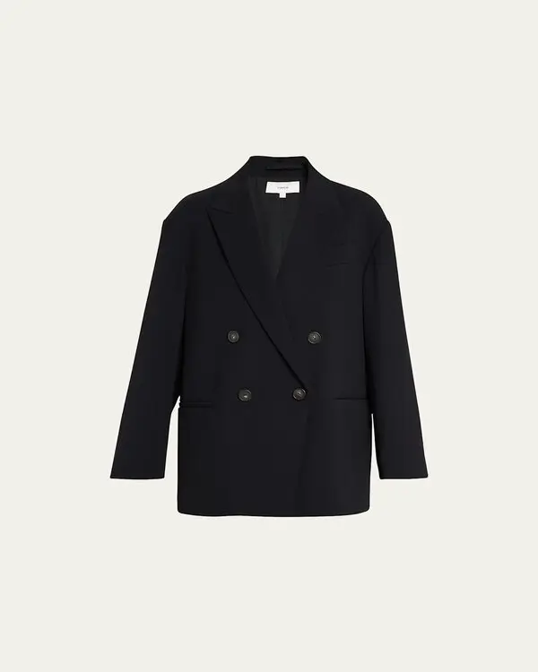 Vince Double-breasted Crepe Blazer
